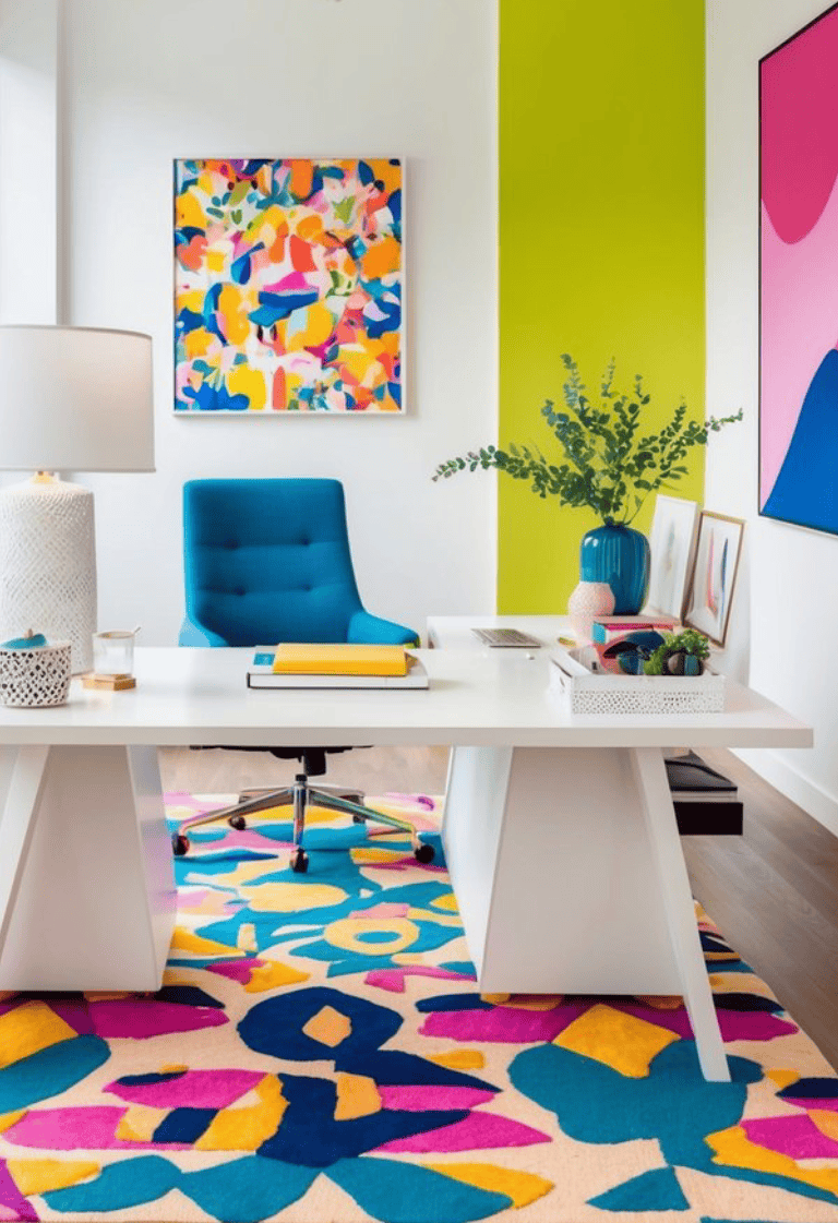 22 Bold and Colorful Home Office Ideas To Boost Creativity - We Heart Cozy