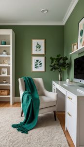28 Green Home Office Ideas To Create a Calming Oasis - We Heart Cozy