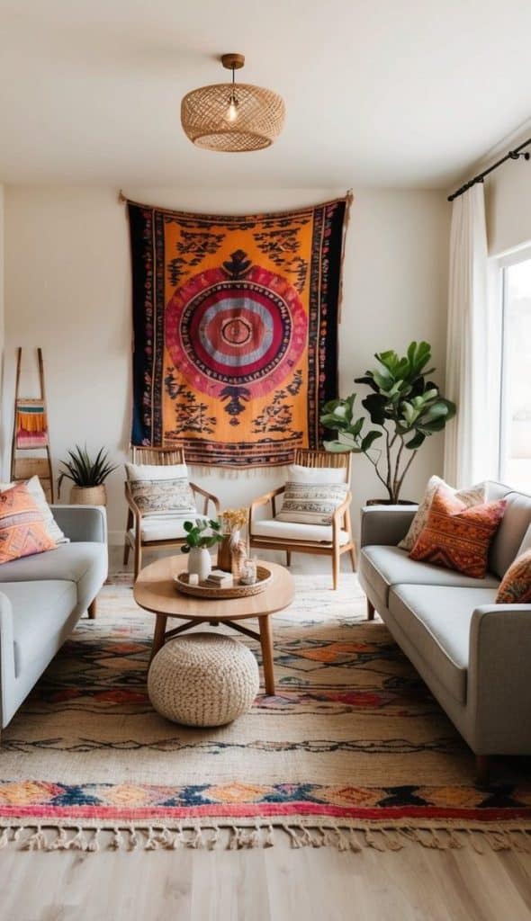 34 Boho Living Room Ideas for a Carefree, Artistic Vibe - We Heart Cozy