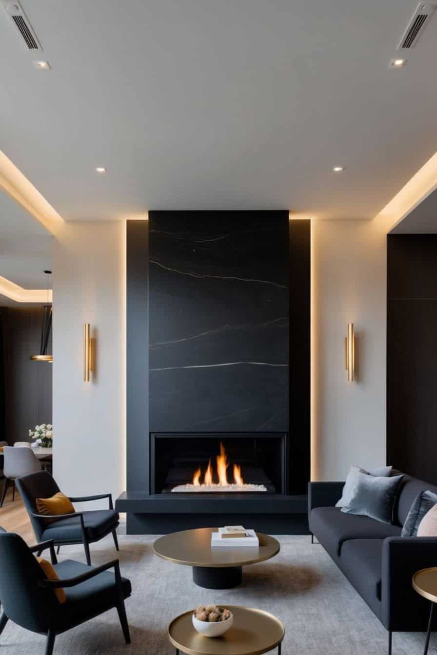 22 Black Fireplace Ideas for Dramatic Elegance: Chic Ways to Heat Up ...