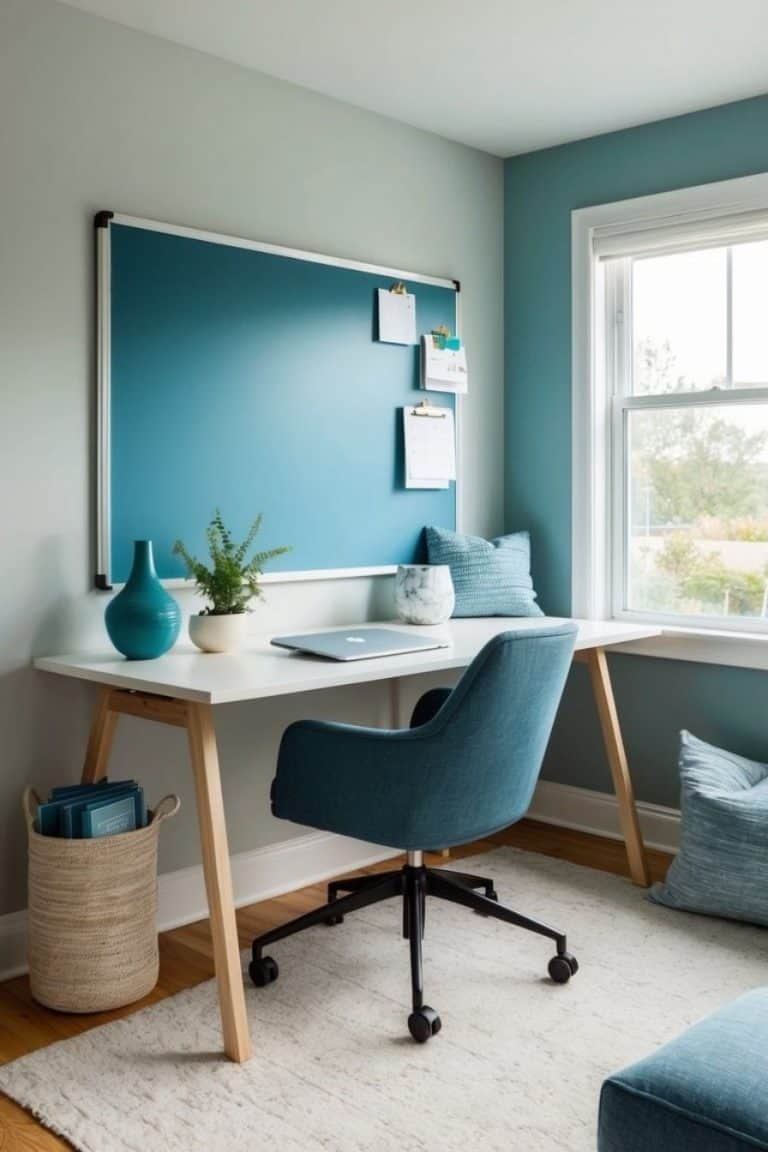 30 Blue Home Office Ideas for a Calming Workspace: Soothing Shades to ...
