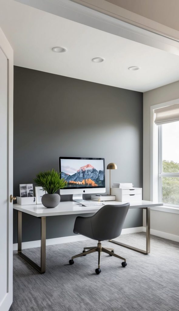 15 Gray Home Office Ideas for Modern Sophistication: Sleek and Chic ...