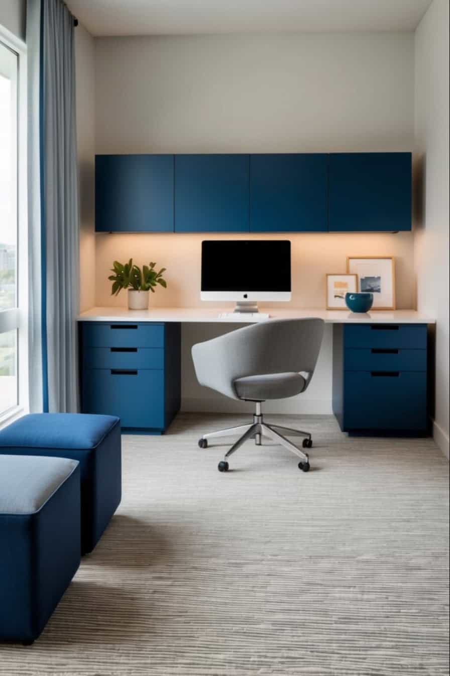 30 Blue Home Office Ideas for a Calming Workspace: Soothing Shades to ...