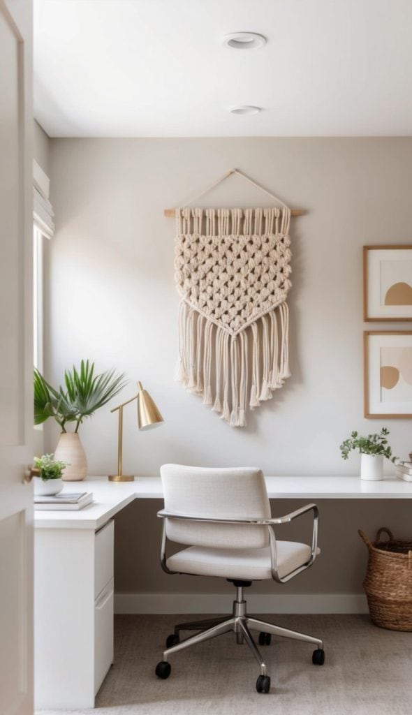 30 Neutral Home Office Decor Ideas for a Serene Workspace - We Heart Cozy