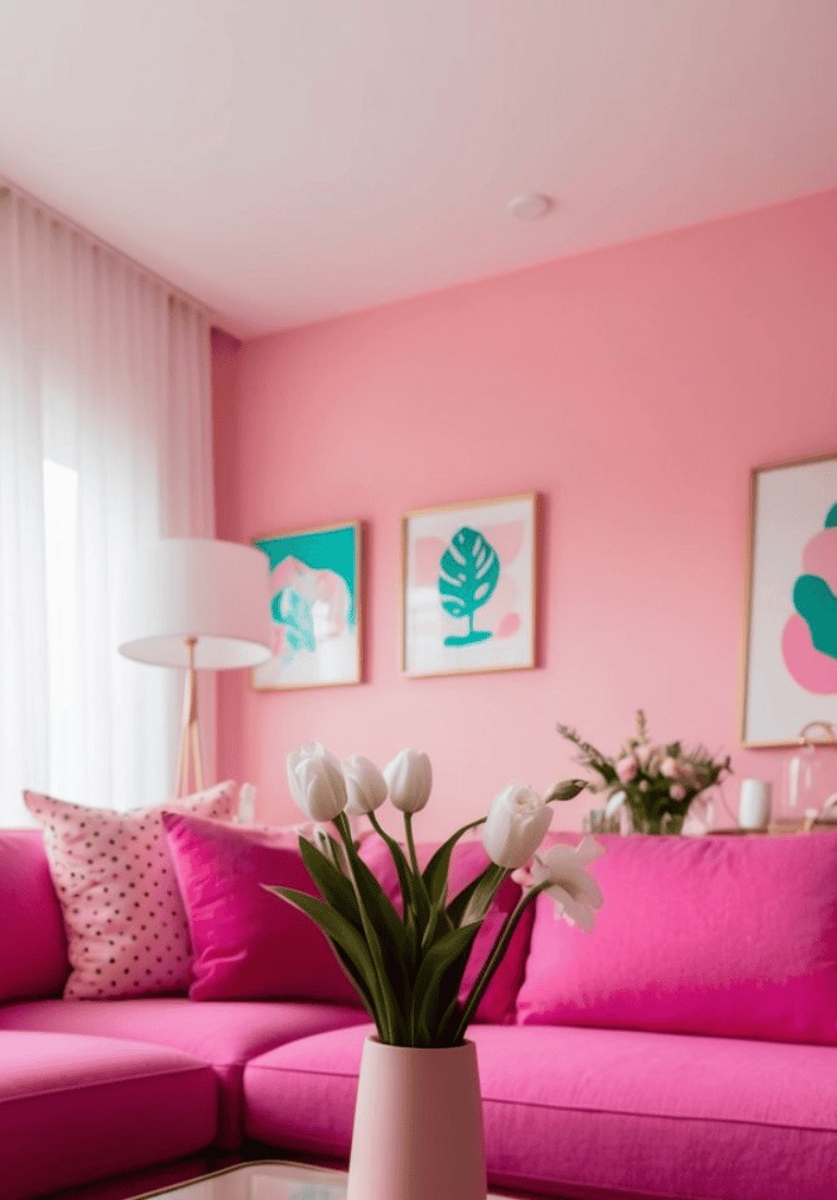 36 Pink Living Room Ideas That Exude Feminine Charm - We Heart Cozy
