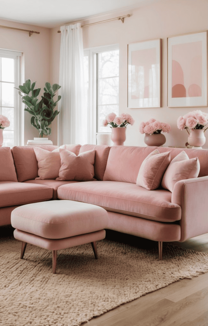 36 Pink Living Room Ideas That Exude Feminine Charm - We Heart Cozy