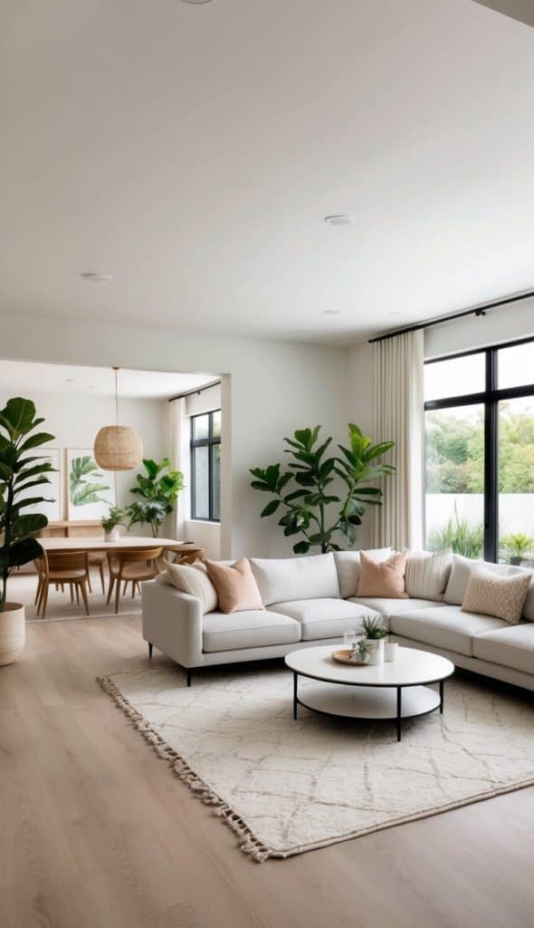 22 Open-Concept Living Room Ideas That offer a Seamless Flow - We Heart ...