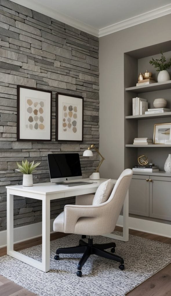 30 Neutral Home Office Decor Ideas for a Serene Workspace - We Heart Cozy