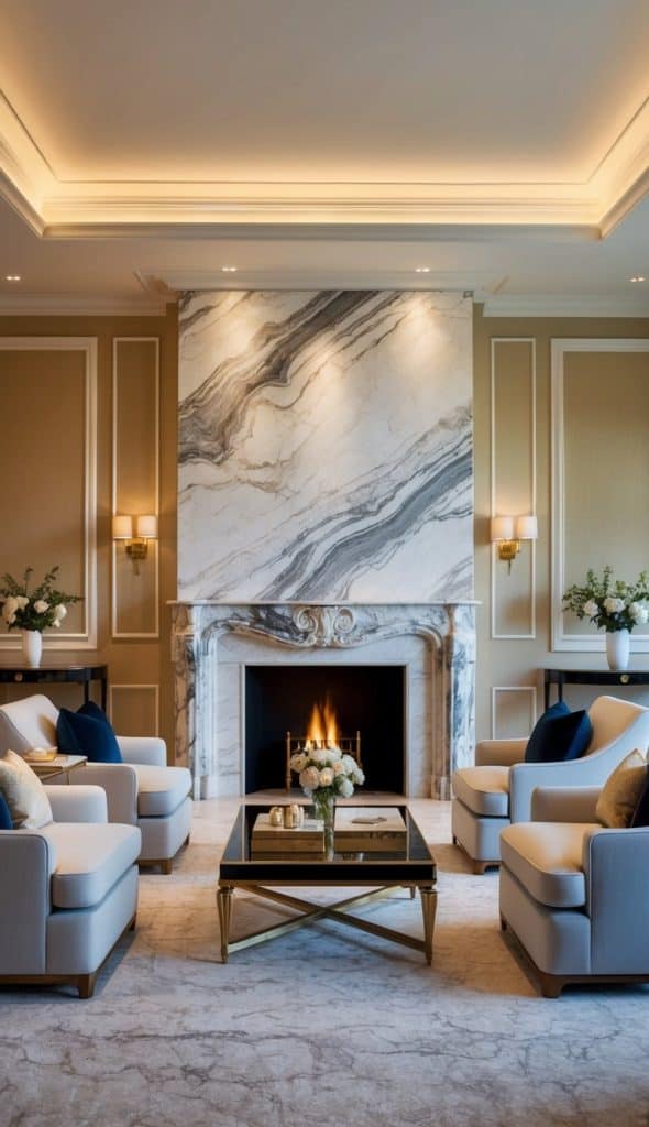 22 Marble Fireplace Ideas to Elevate Your Home - We Heart Cozy
