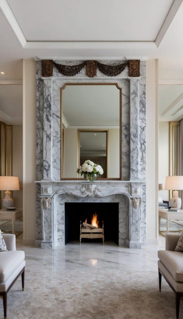 22 Marble Fireplace Ideas to Elevate Your Home - We Heart Cozy